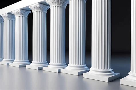 Premium Photo Rows Of Three Dimensional Columns Stock Illustration