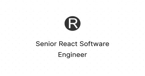 Senior React Software Engineer Remotal