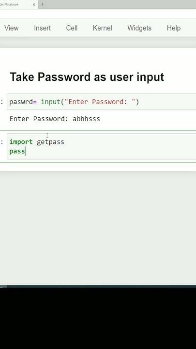 Get Password As User Input In Python Pythonprogramming Coding Chatgpt Shorts Trending Youtube
