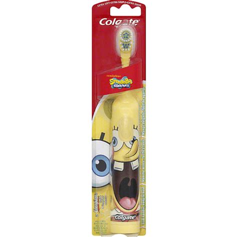 Colgate Toothbrush Powered Extra Soft Nickelodeon Spongebob Squarepants Toothbrushes Pathmark