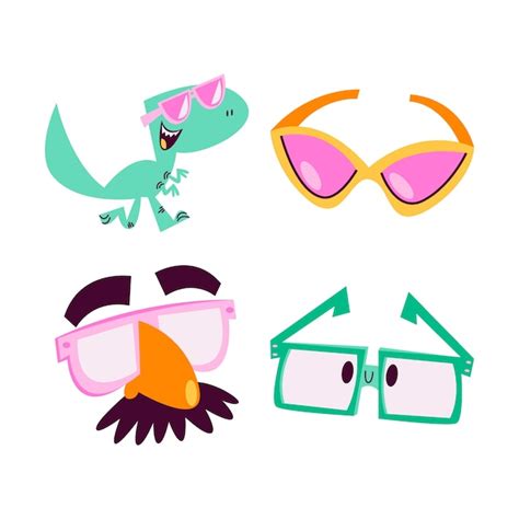 Premium Vector Retro Cartoon Glasses Stickers