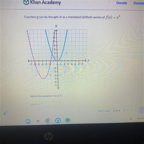 Function G Can Be Thought Of As A Translated Shifted Version Of Fx
