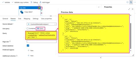 In Azure Data Factory How Do I Specify An Sql Filter To Select