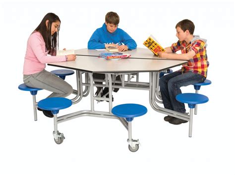 Mobile Tables With Seats Furniture For Schools