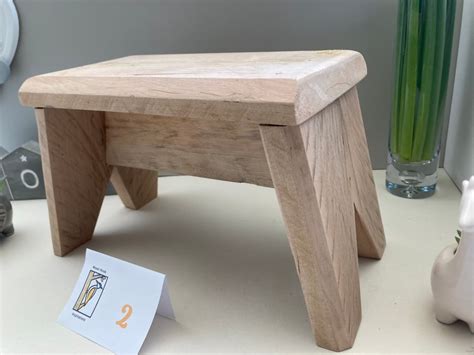 Rustic Handmade Wooden Stool Plant Stand Nurs Folksy