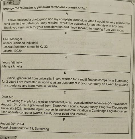 Task 2 Arrange The Following Application StudyX