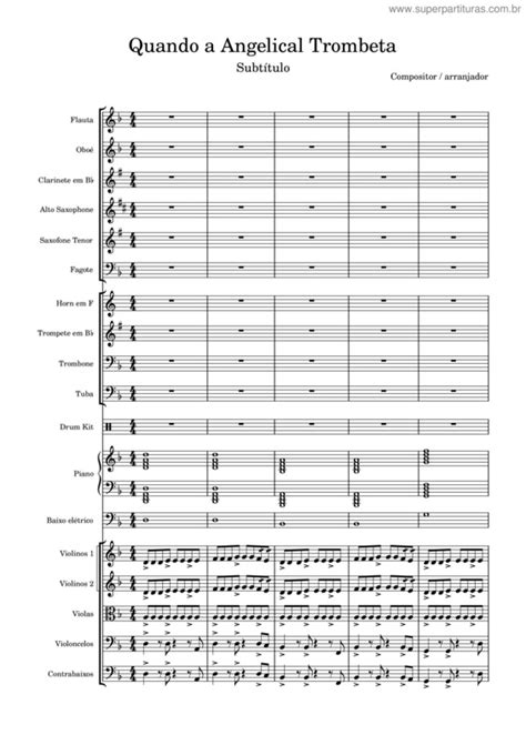 Super Partituras Quando A Angelical Trombeta Abida