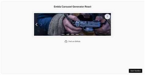Embla Carousel Generator React Codesandbox