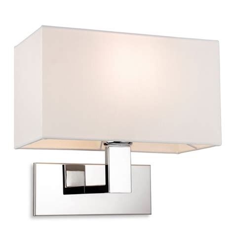 Firstlight Raffles Wall Light In Chrome With Rectangular Cream Shade