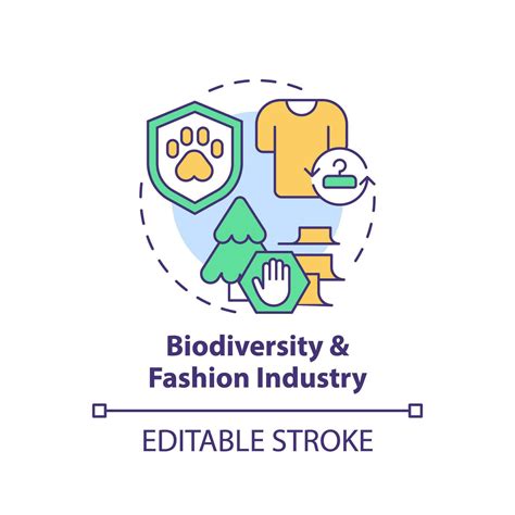 2d Editable Multicolor Icon Biodiversity And Fashion Industry Concept