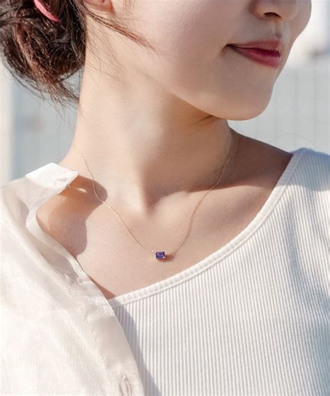 ネックレス K10 誕生石 ネックレス「12月 タンザナイト」 レディース メンズ 67891036 Zozotown Yahoo店