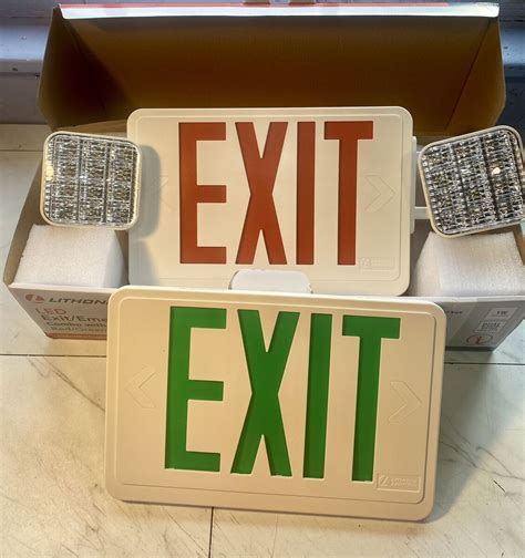 Emergency Lights Square Square Led High Output Black Exit Emergency