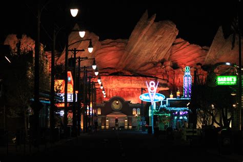Disneyland Cars Land Night Park