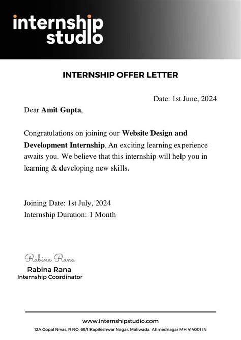 Amit Gupta On Linkedin Internship Webdevelopment Excited