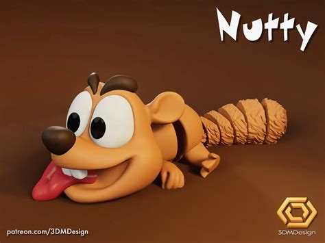 Articulated Squirrel Nutty By 3dmdesign Makerworld Download Free 3d Models