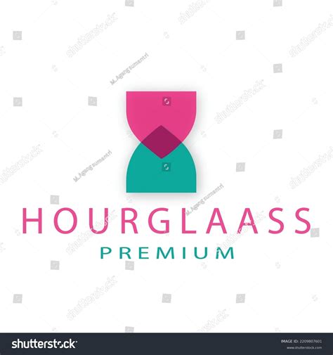 Hourglass Overlapping Overlay Color Logo Vector Stock Vector Royalty
