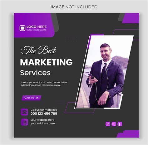 현대적인 크리에이티브 소셜 미디어 포스트 디자인 템플릿 프리미엄 벡터