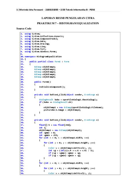 Pdf Histogram Equalization