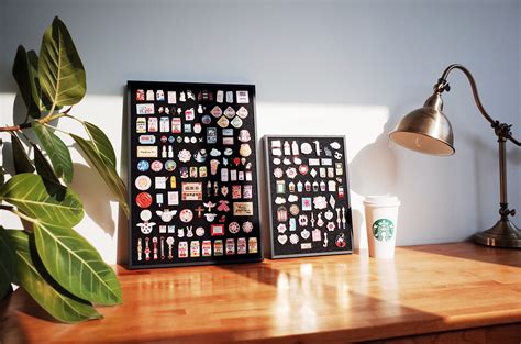 Pin Badge Display Metal Frame Enamel Pin Display Box For Pin Etsy Uk