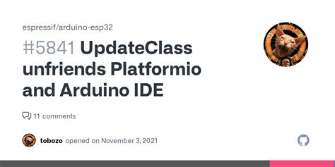 Updateclass Unfriends Platformio And Arduino Ide · Issue 5841 · Espressifarduino Esp32 · Github
