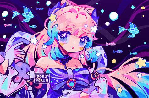 Sangonomiya Kokomi Genshin Impact Drawn By Poruvoron Danbooru