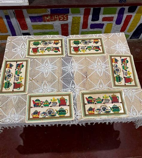 1960s Vintage Set Of Six Dinning Placemats Hobbies And Toys