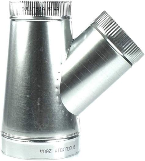 X X Duct Wye Branch Hvac Ductwork Ac Duct Fittings Galvanized Duct Connector Airflow And