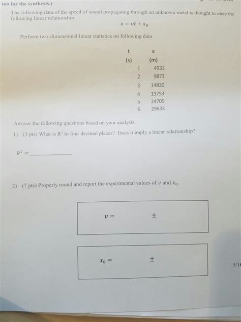 solved too for the synthesis the following data of the