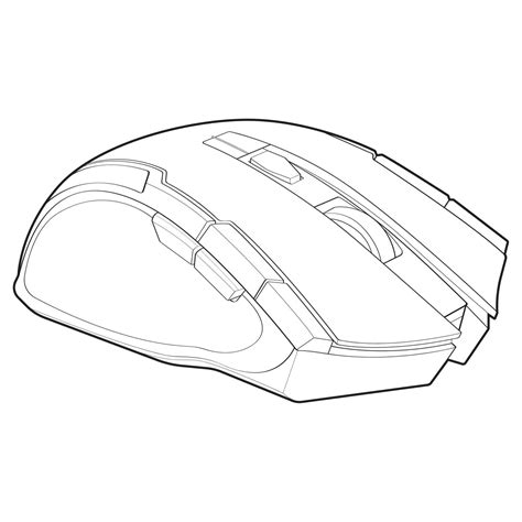 Computer Mouse Outline Drawing Vector Computer Mouse In A Sketch Style Computer Mouse Training