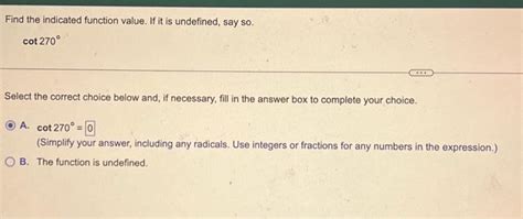Solved Find The Indicated Function Value If It Is Chegg