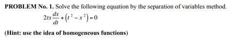 Solved Problem No 1 Solve The Following Equation By The