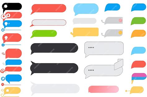 Message Bubbles Chat Template For Messenger Chat Box On White