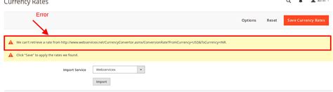 Single Store Multi Currency Setup Issue With Import Rate Magento2