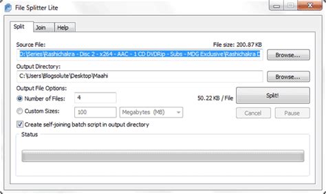 Divide Large Files Into Small Parts Speedily With File Splitter Lite Iamthenext