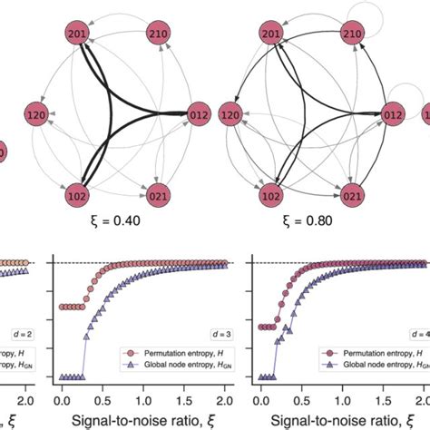 Robustness To Noise Addition Of Permutation Entropy And Global Node
