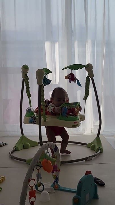 처음맛본 점퍼 행복한아기 쏘서 점퍼루 6개월아기 Youtube