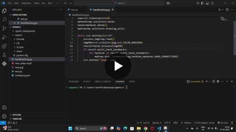 Opencv Handrecognition Computervision Machinelearning Python Ai Karthik K