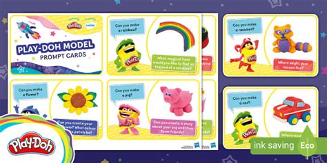 Play Doh Model Prompt Cards