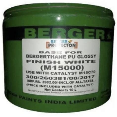 Bergerthane Pu Glossy Finish White Packaging Size 20 Litre At ₹ 505