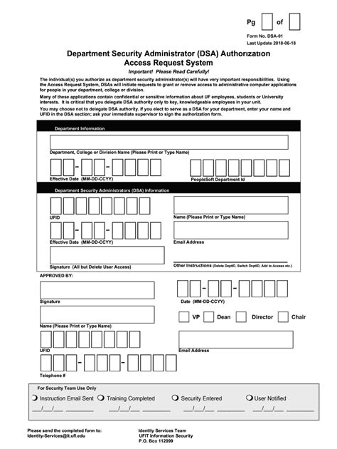 Fillable Online DSA Authorization Form Fax Email Print PdfFiller