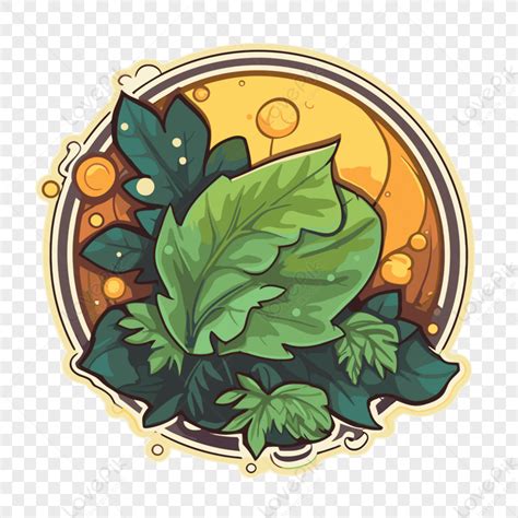 잎과 포도 스타일과 잎 벡터상표 Png 일러스트 무료 다운로드 Lovepik