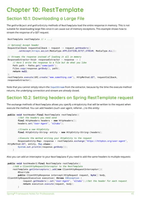 Free Spring Framework Book