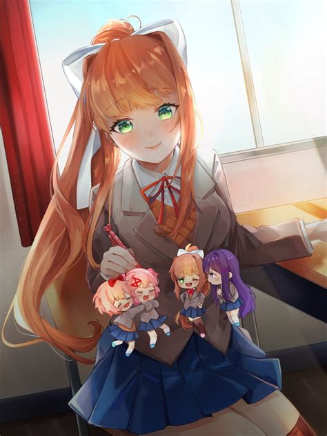 Monika Sayori Natsuki And Yuri~ 💚💙💗💜 By Tofumang On Twitter Rddlc
