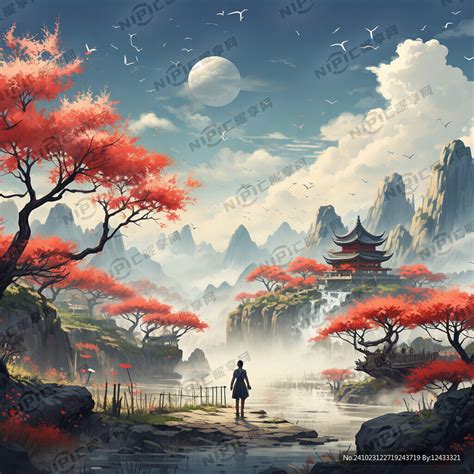 Ai创作图五月的风 昵图网