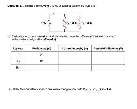 Solved Consider The Following Electric Circuit In A Parallel Chegg