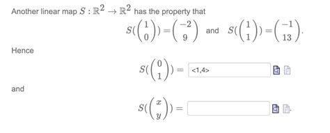 Solved Another Linear Map S R R Has The Property That Chegg Com