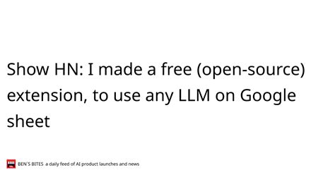Show Hn I Made A Free Open Source Extension To Use Any Llm On