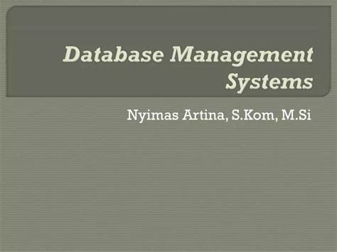 PPT Database Management Systems PowerPoint Presentation Free Download ID 4032827