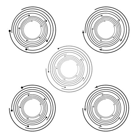 Premium Vector Circular Frame Spins Linear Symbol Rotates Circles Frame Loop Circle Loading Bar
