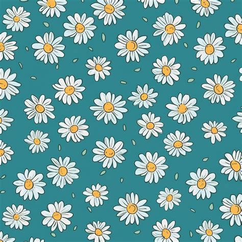 Premium Ai Image Small Daisy Pattern